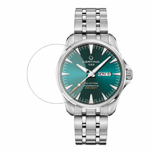 Скрин Мобайл защитный экран для часов Certina DS Action Day-Date C032.430.11.091.00 из гидрогелевая плёнка прозрачная