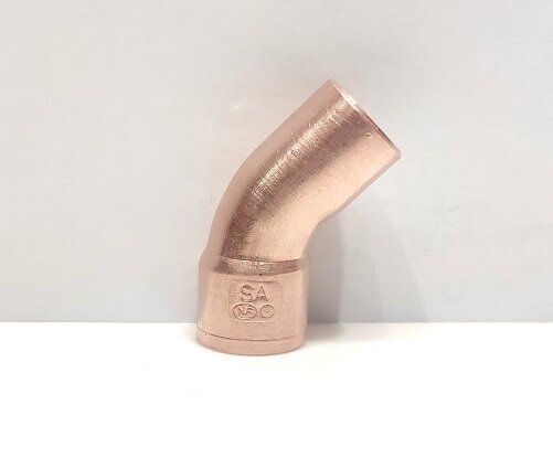 Угол однораструбный под пайку 18мм /45* тип 5040, Sanha