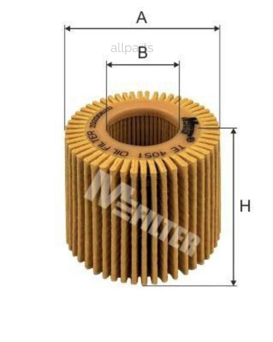 M-FILTER TE4051 фильтр масляный!\ Toyota Avensis/Verso 1.6/1.8/2.0 09>