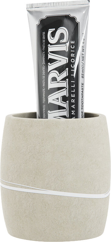 Стакан для зубных щеток Fora "LINE", полирезин, настольный, для ванной