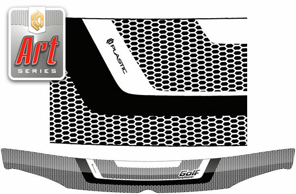 Дефлектор капота Volkswagen Golf IV 1997 2003 Серия "Art" белая САпластик