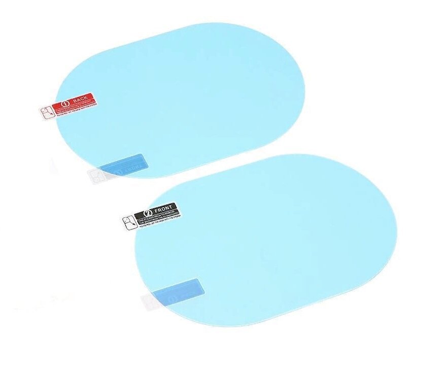 Пленка антидождь. Водоотталкивающие наклейки для боковых зеркал заднего вида автомобиля. Две штуки, д-100мм.