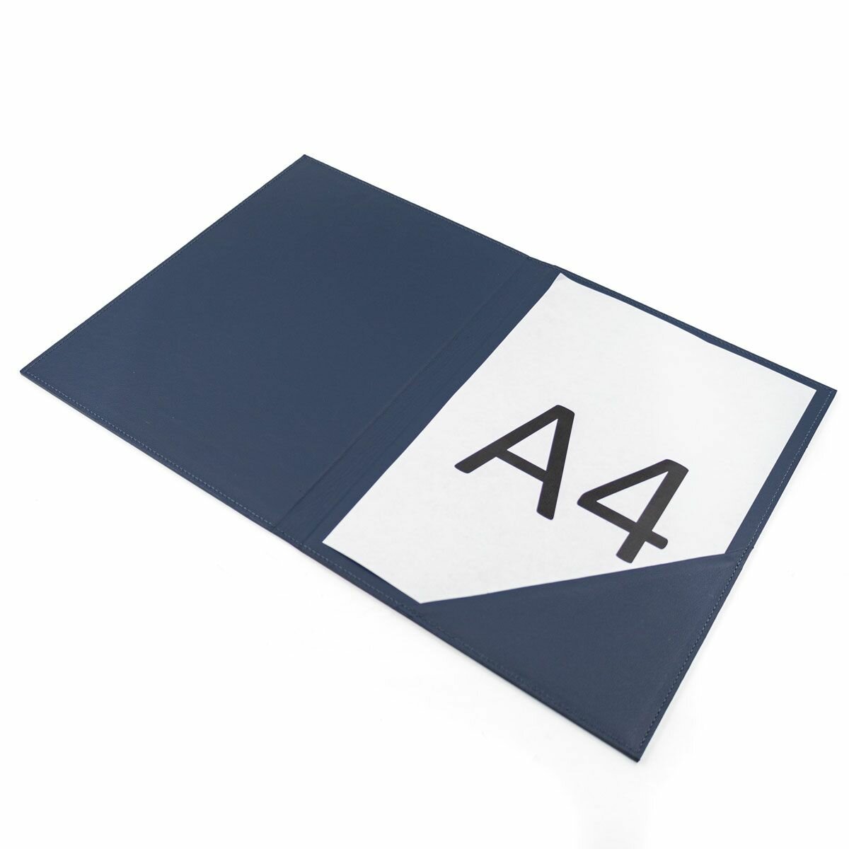 Кожаная папка для бумаг "на подпись" Alford Indigo by J.Audmorr, синяя. Папка для руководителя