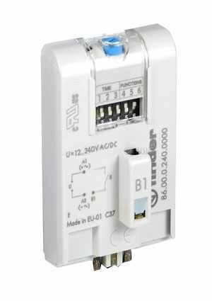 86.30.0.024.0000, Таймерный модуль 2-функциональный (AI, DI); для применения с реле, монтаж в розетку