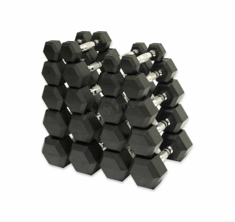 Набор гексагональных гантелей REBEL 10 пар от 1 до 10 кг