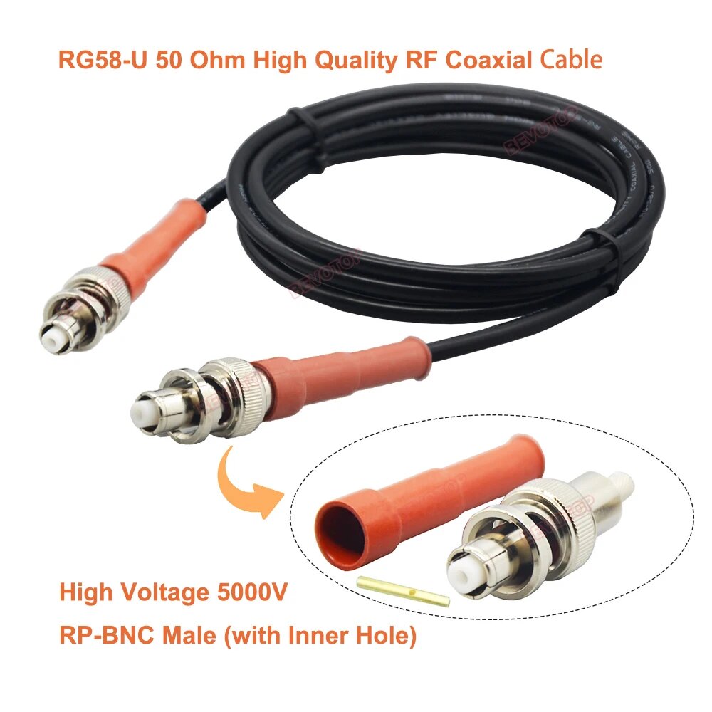 BEVOTOP BT2260-RG58U высоковольтный коаксиальный аудиокабель RP-BNC 30CM