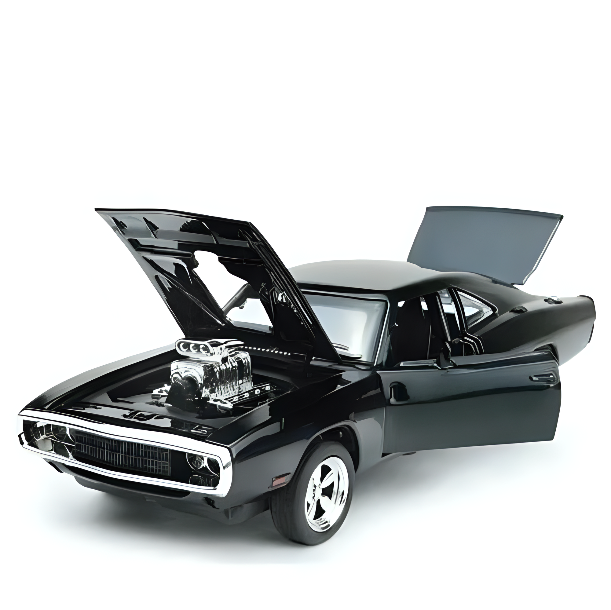 Машинка металлическая Dodge Charger из фильма Форсаж, масштаб 1:24-21 см. свет и звук, открываются двери, капот и багажник
