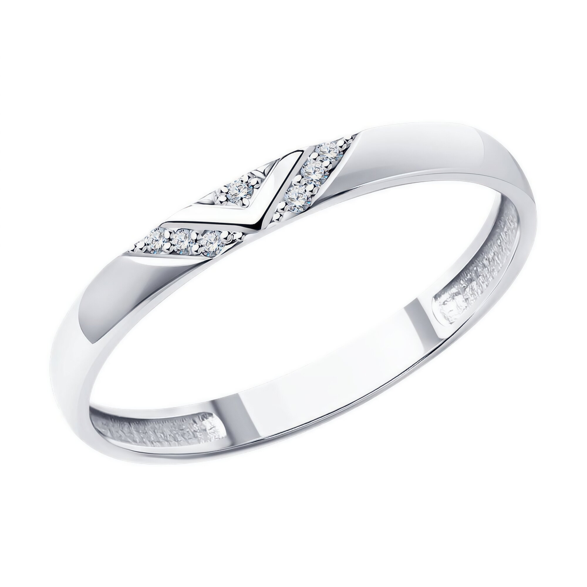 Кольцо помолвочное, белое золото, 585 проба, бриллиант