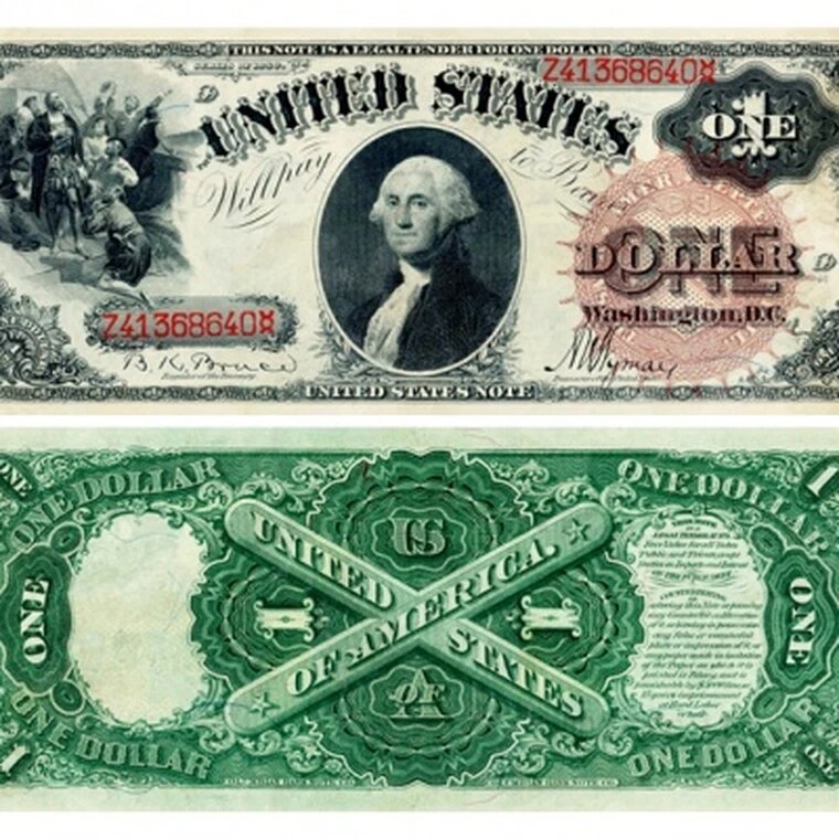 США 1 доллар 1880 казначейский билет, сувенирная копия, банкноты и купюры редкие коллекционные