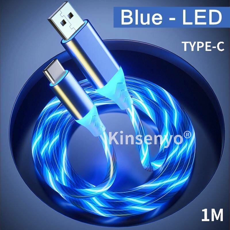 Kinsenyo Кабель для мобильных устройств, 1 м, синий для телефона