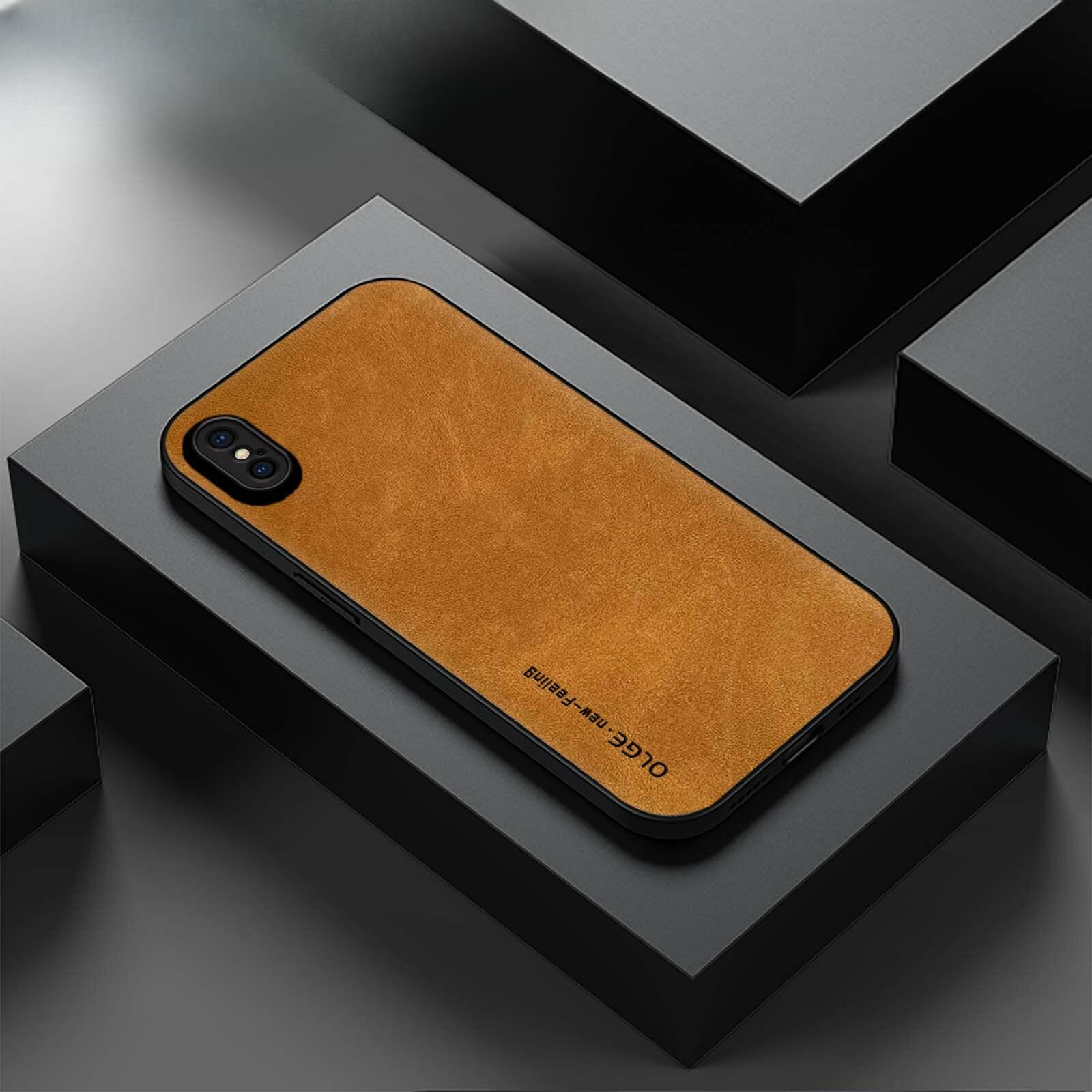 Роскошный кожаный чехол для смартфона Apple iPhone XS Max(на Айфон хс макс) защитный чехол