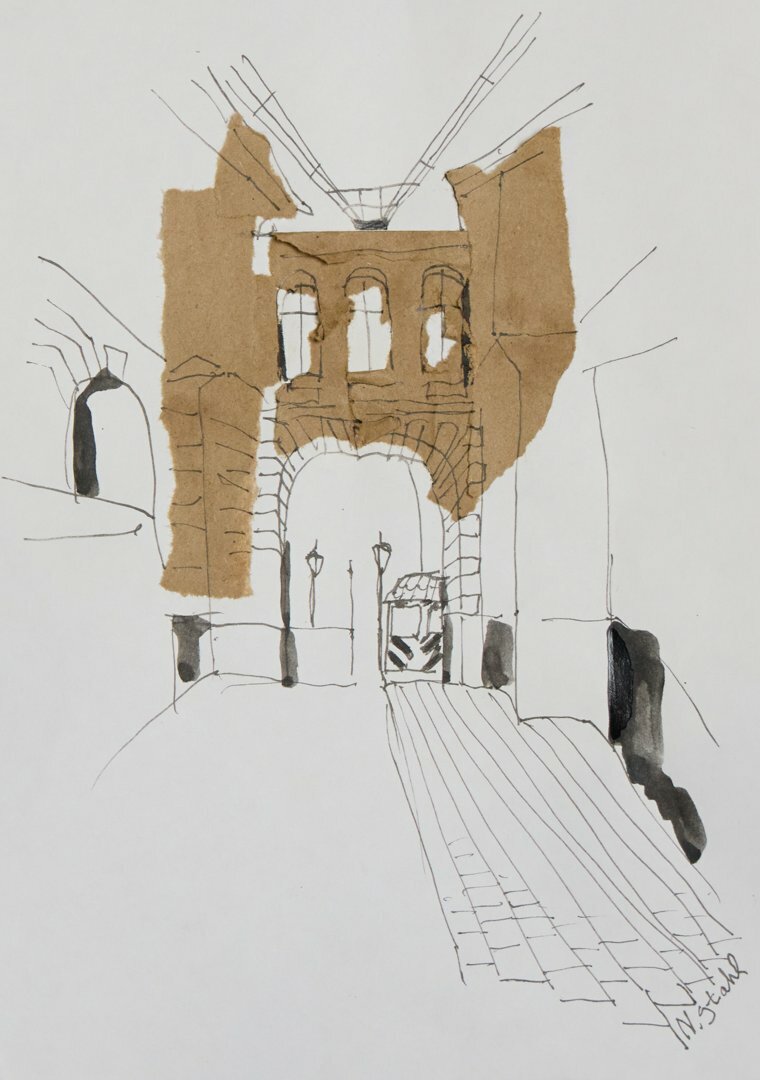 Эрмитаж, Наталия Шталь, Минимализм, Бумага, Коллаж