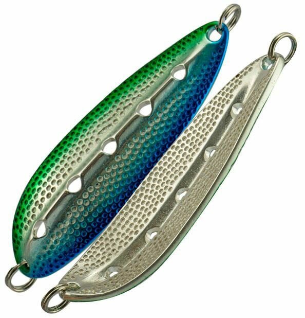 Блесна из латуни на лосося, покрыта серебром RB Скорпио 42гр - 362