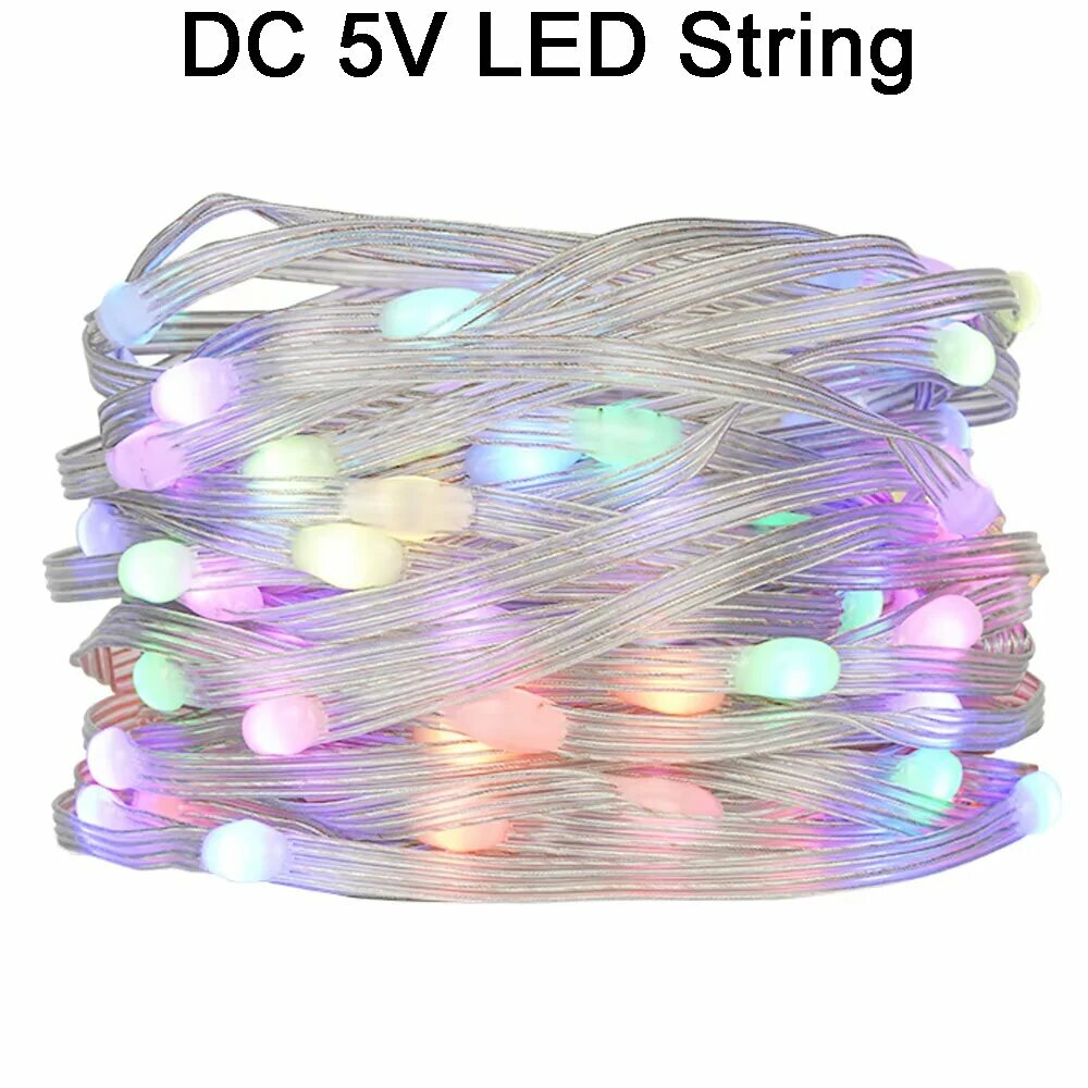 RGBIC гирлянда DC5V LED String, 5м, 50 LED