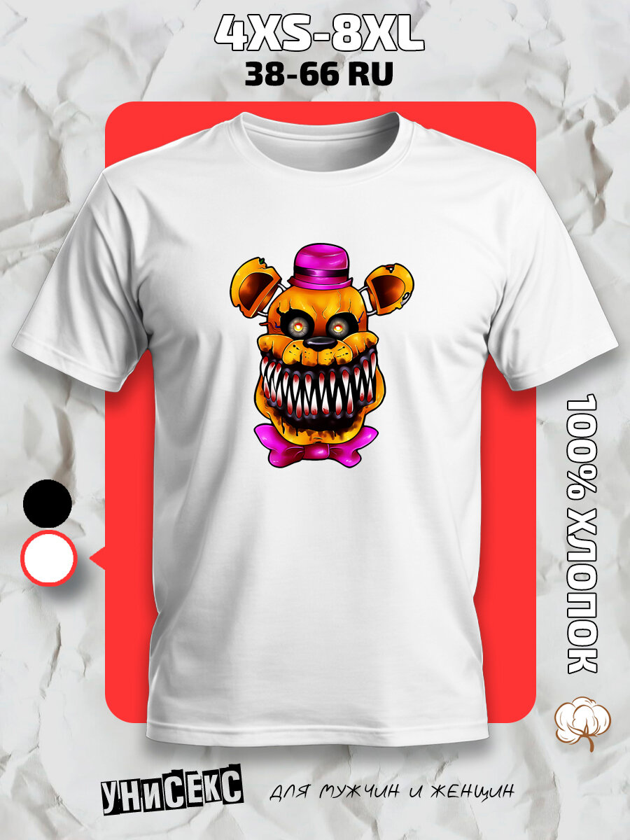 Футболка с принтом пять ночей у Фредди мишка