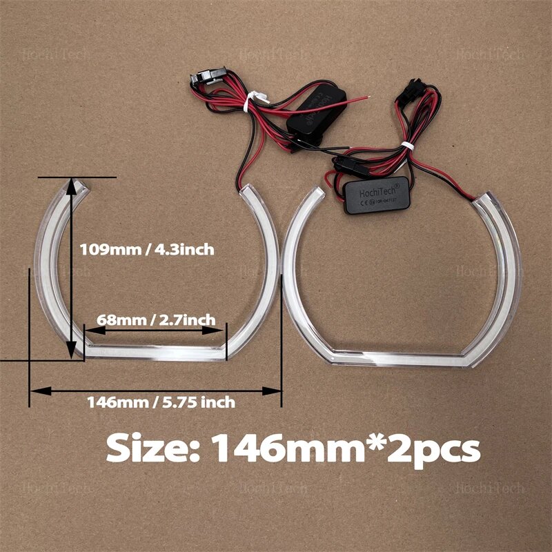 M Стиль Подкова Акриловое Белое Кольцо Ангельские Глаза SMD Светодиодные Кольца Фар Для BMW E38 E39 E60 E53 E46 E90 E91 E92 E93 E71 E81