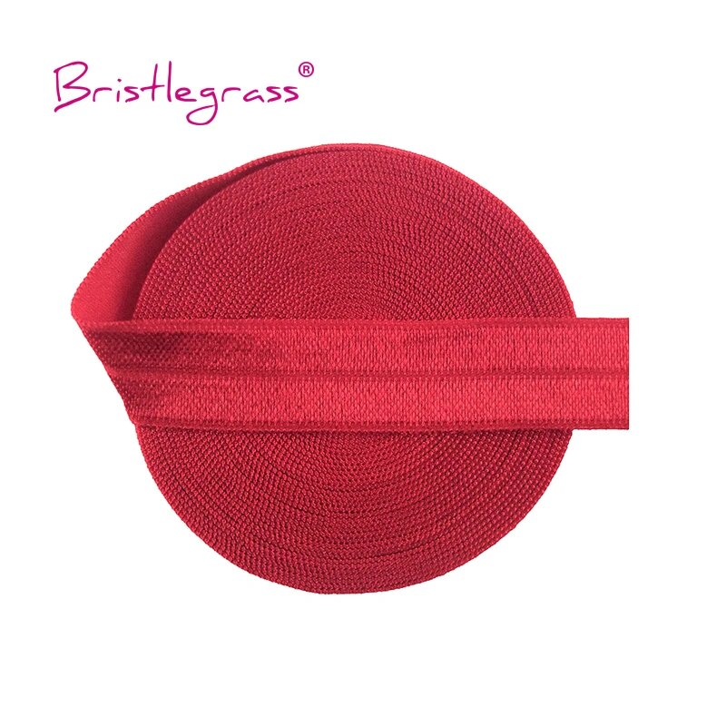 Б Bristlegrass Эластичная Лента 5/8", 70%Chinlon & 30%Spandex Красный, Scarlet, 5 Yards