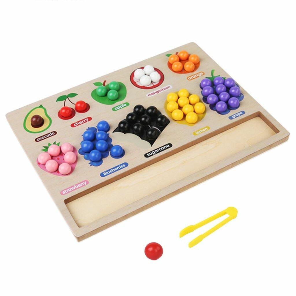 Развивающие игрушки, Игрушка для сортировки фруктов по цвету, 1 комплект