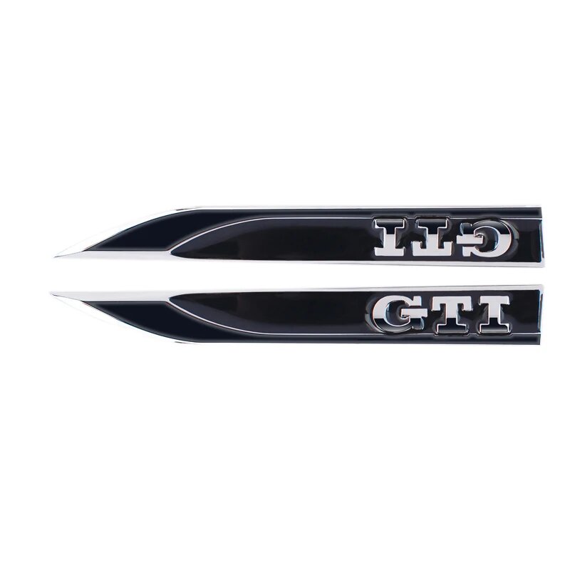 2 шт. автомобильная 3D металлическая наклейка с логотипом GTI на кузов, крыло, боковая эмблема для Volkswagen GTI Polo Passat Magotan Tiguan Jetta CC Golf MK6 7 MK8 black GTI