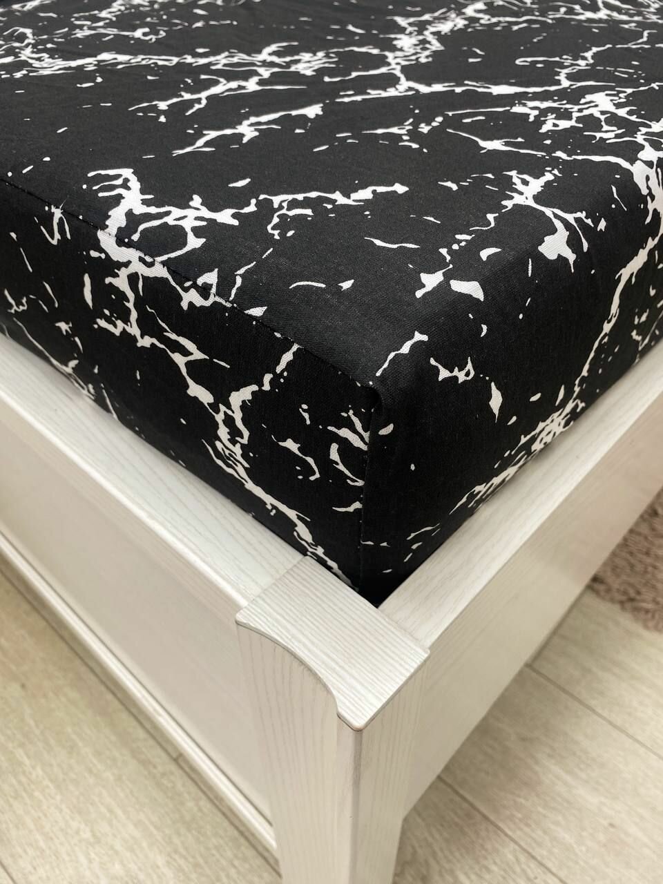 KerimoV GROUP простыня бязь, 160x200 см, на резинке, 100% хлопок, гипоаллергенная