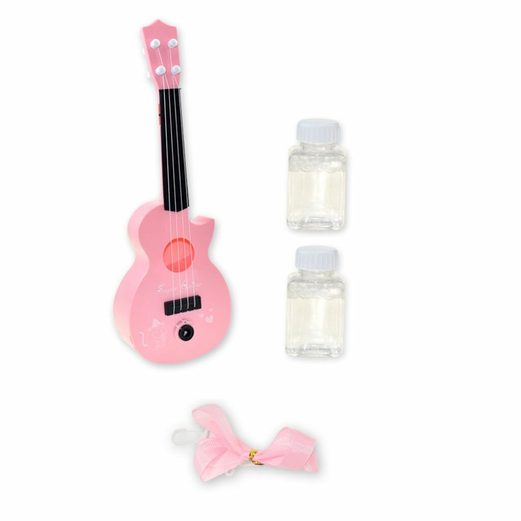 Детская гавайская гитара для начинающих, игрушка-гитара, банка воспроизведения музыки, креативная автоматическая пузырьковая машина, лучший подарок мальчиков и девочек