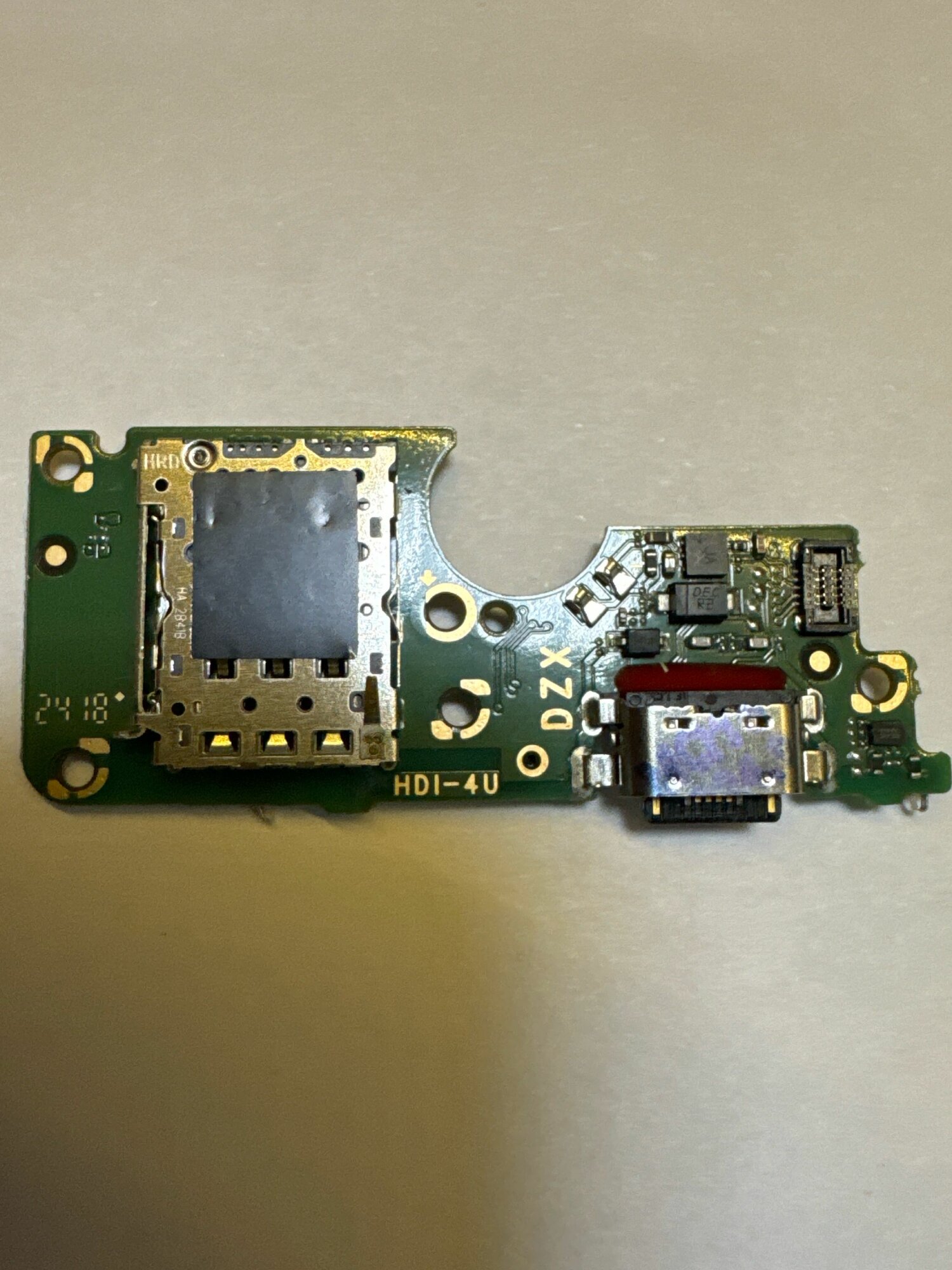 Шлейф для Infinix Zero 30 4G/5G (X6731B/X6731) плата на системный разъем/разъем SIM/микрофон