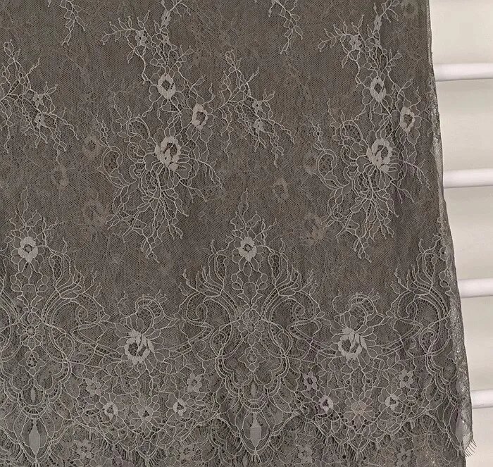 Кружевное полотно из полиэстера 3 метра Серый, dark grey