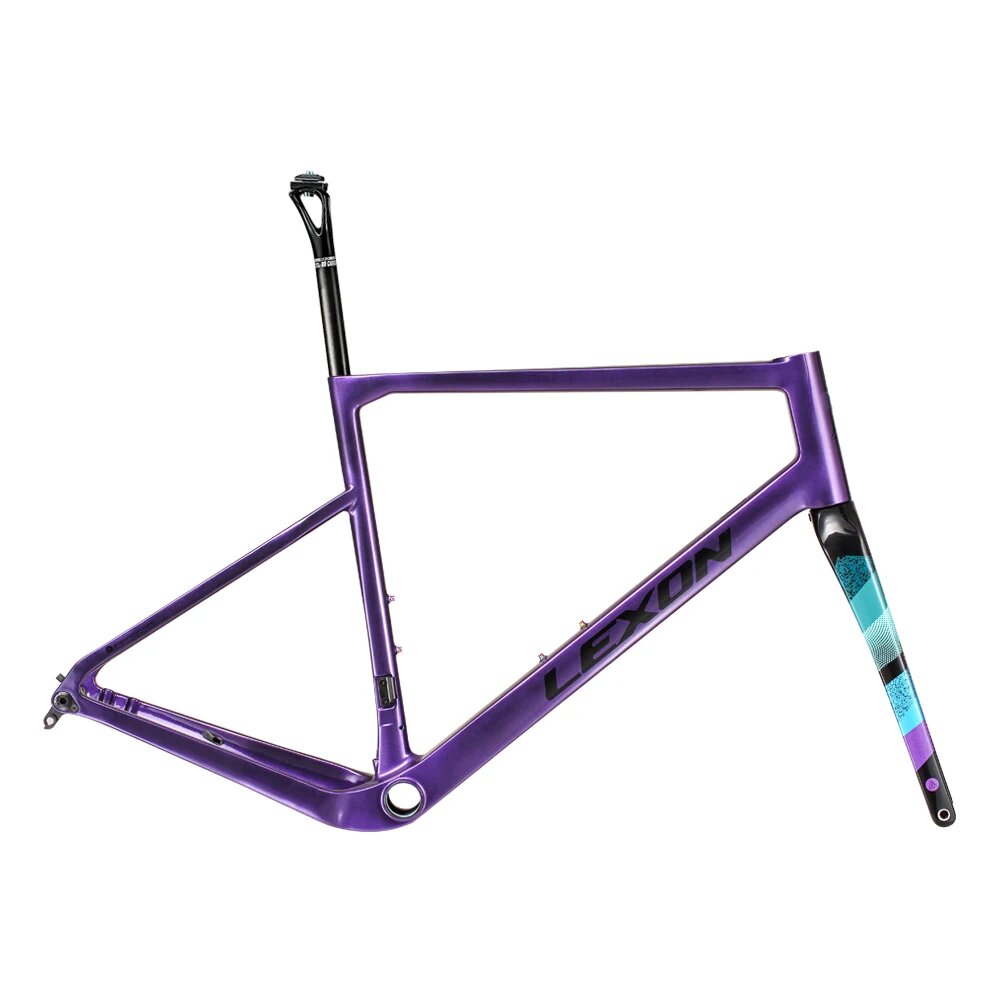 LEXON GFX карбоновая гравийная рама для дискового тормоза Фиолетовый, ML, PURPLE FRAME SETS