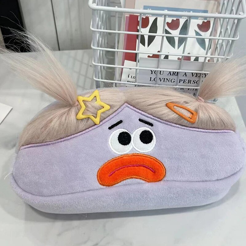 Kawaii Большой Плюшевый Пенал Забавный Мультяшный Креативный Держатель Для Хранения Для Девочек Портативный Школьный Офисный .