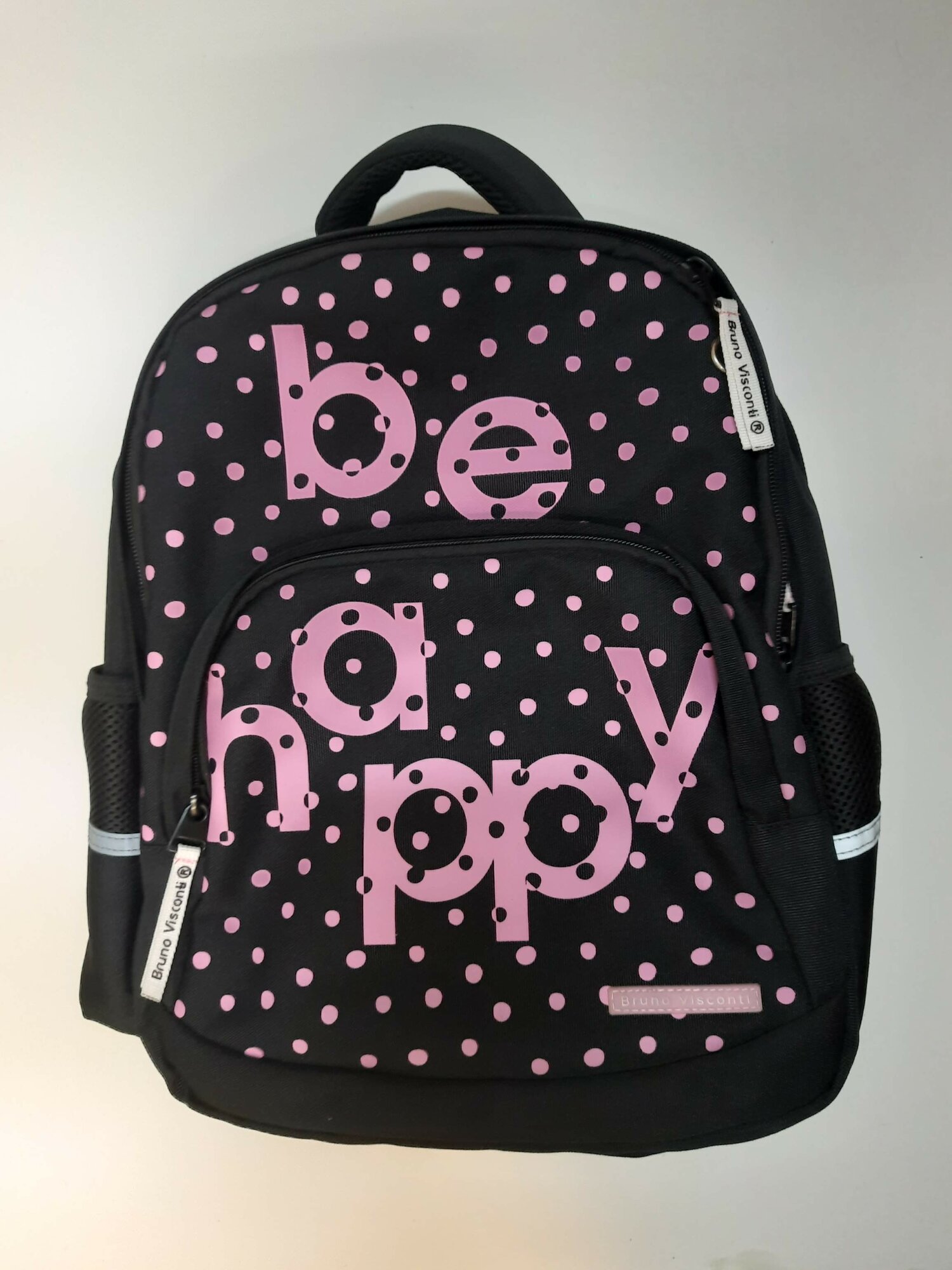 Рюкзак черный С эргономичной спинкой BE HAPPY 12-002/55