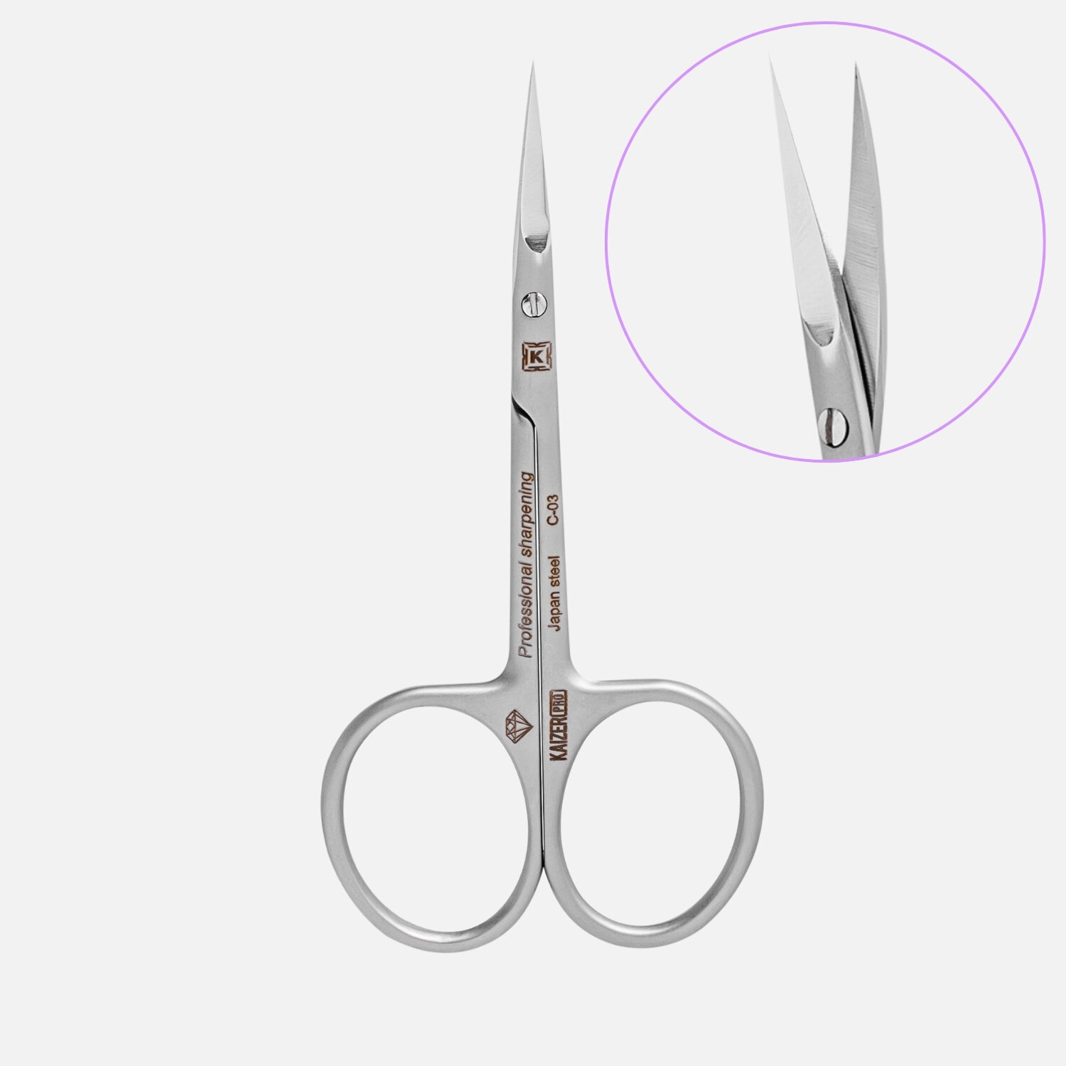 Ножницы маникюрные для кутикулы Kaizer Pro C-03 универсальные