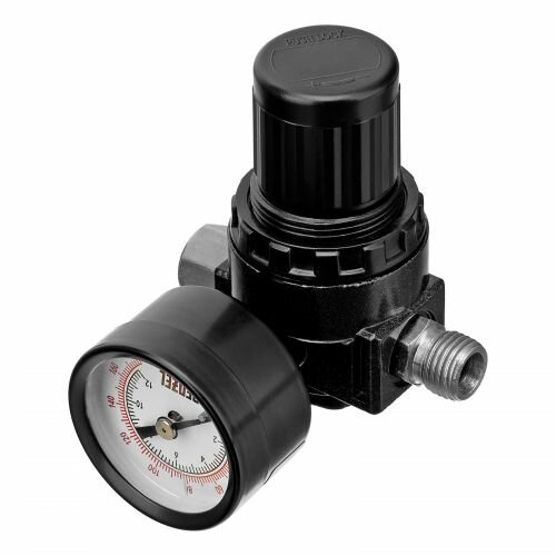 Denzel Регулятор давления с манометром R1500, 12 бар, 1/4", , 57491