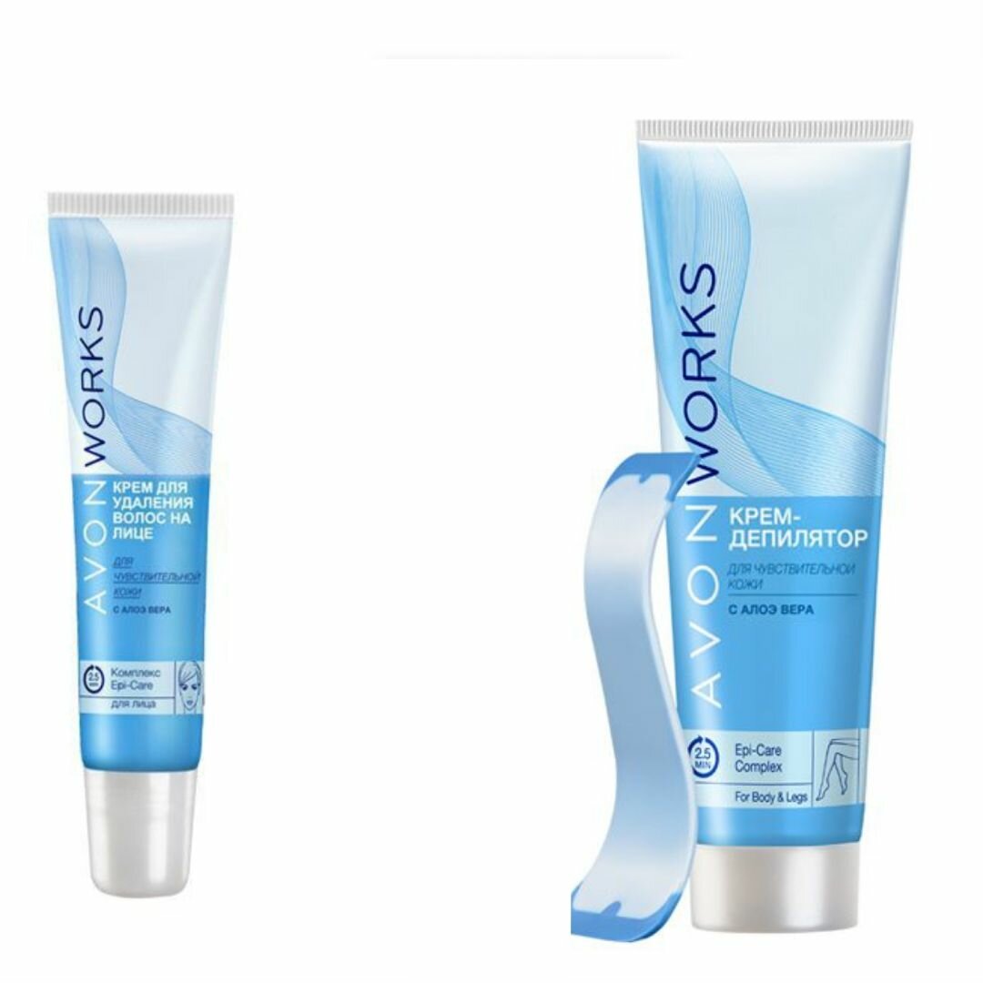 Набор Крем для удаления волос на лице с алоэ вера, 15 мл, Крем-депилятор для чувствительной кожи, 100 мл.
