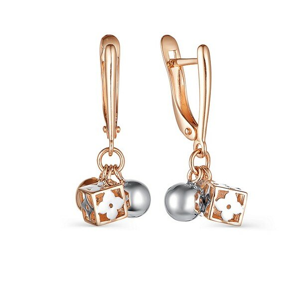 Серьги JEWELIN, красное золото, 585 проба