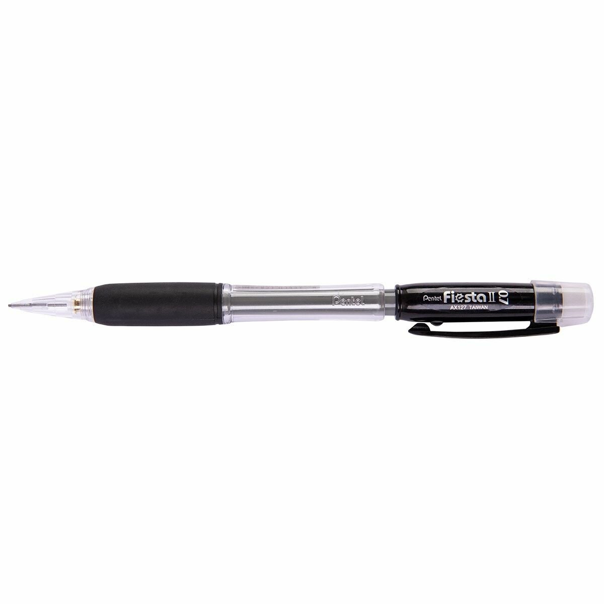 Карандаш автоматический Pentel Fiesta II, c резиновым грипом 0,7 мм, 12 шт, черный корпус