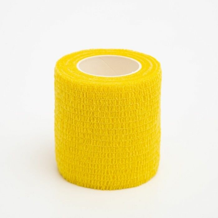 Бинт ветеринарный самофиксирующийся КНР 5х4,5 м, желтый (6980900)