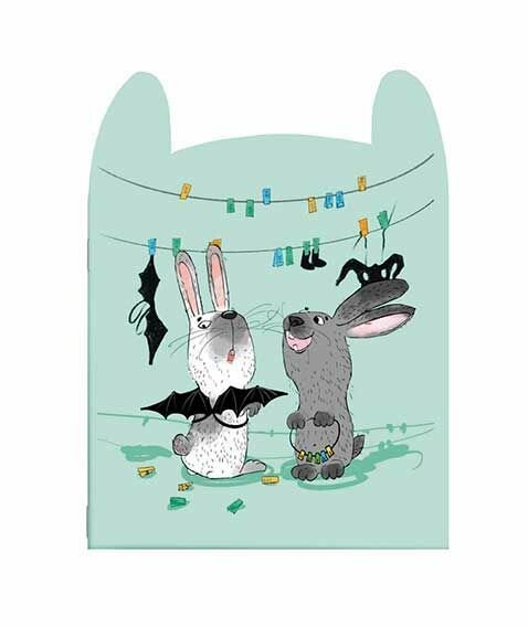 Блокнот Феникс 12х17 см 32 листа, "Два друга" в точку, фигурная вырубка, меловый картон, матовая ламинация (63034)