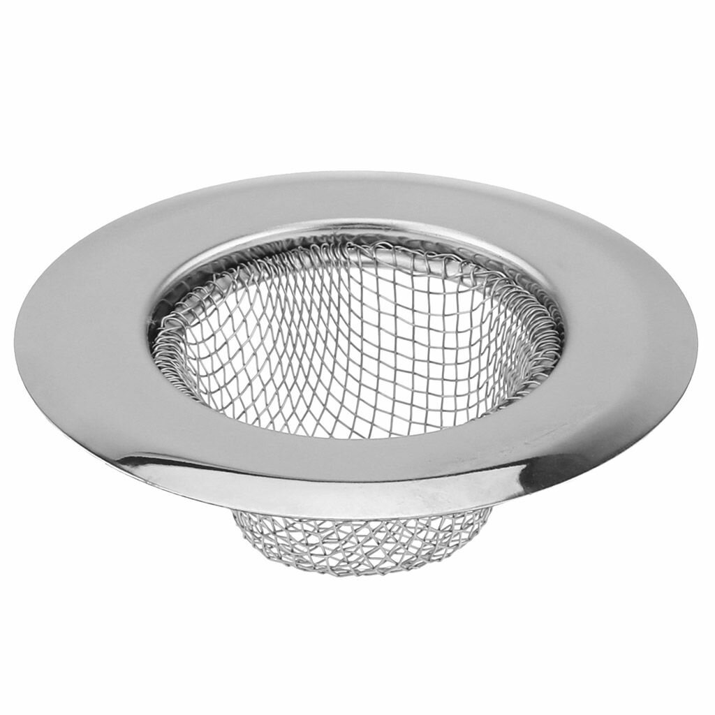 Пробка-сетка для раковины КНР из нержавеющей стали "Сетка №2", диаметр 7,2 см, высота 2,9 см, внутренний диаметр 4 см