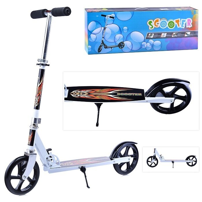 Самокат Oubaoloon белый, в коробке, d колес 20 см (U038174Y)