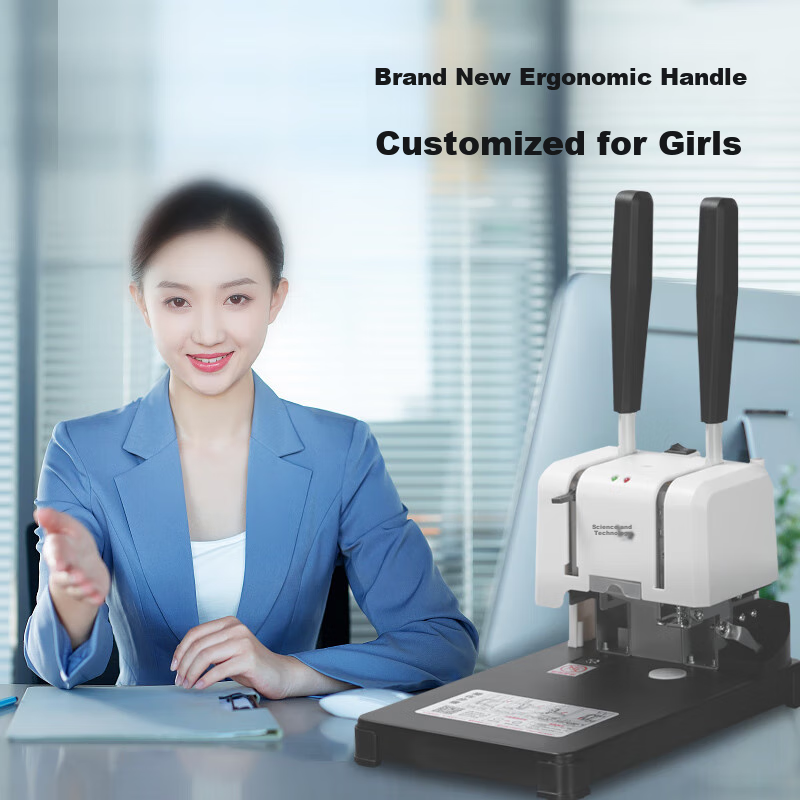 Comet 400-Page Manual Accounting Voucher Binding Machine, 40mm Financial Binder, Manual Hole Puncher, Office File Document Rivet Tube Hot Melt File Puncher, CM-40N