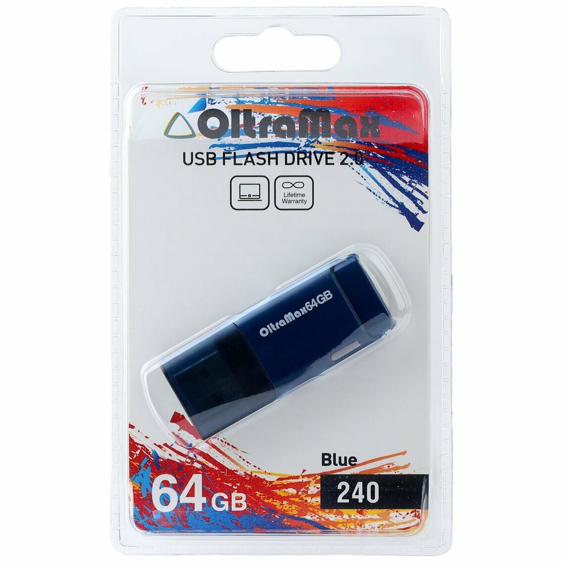 Флешка USB флеш карта OM-64GB-240-синий