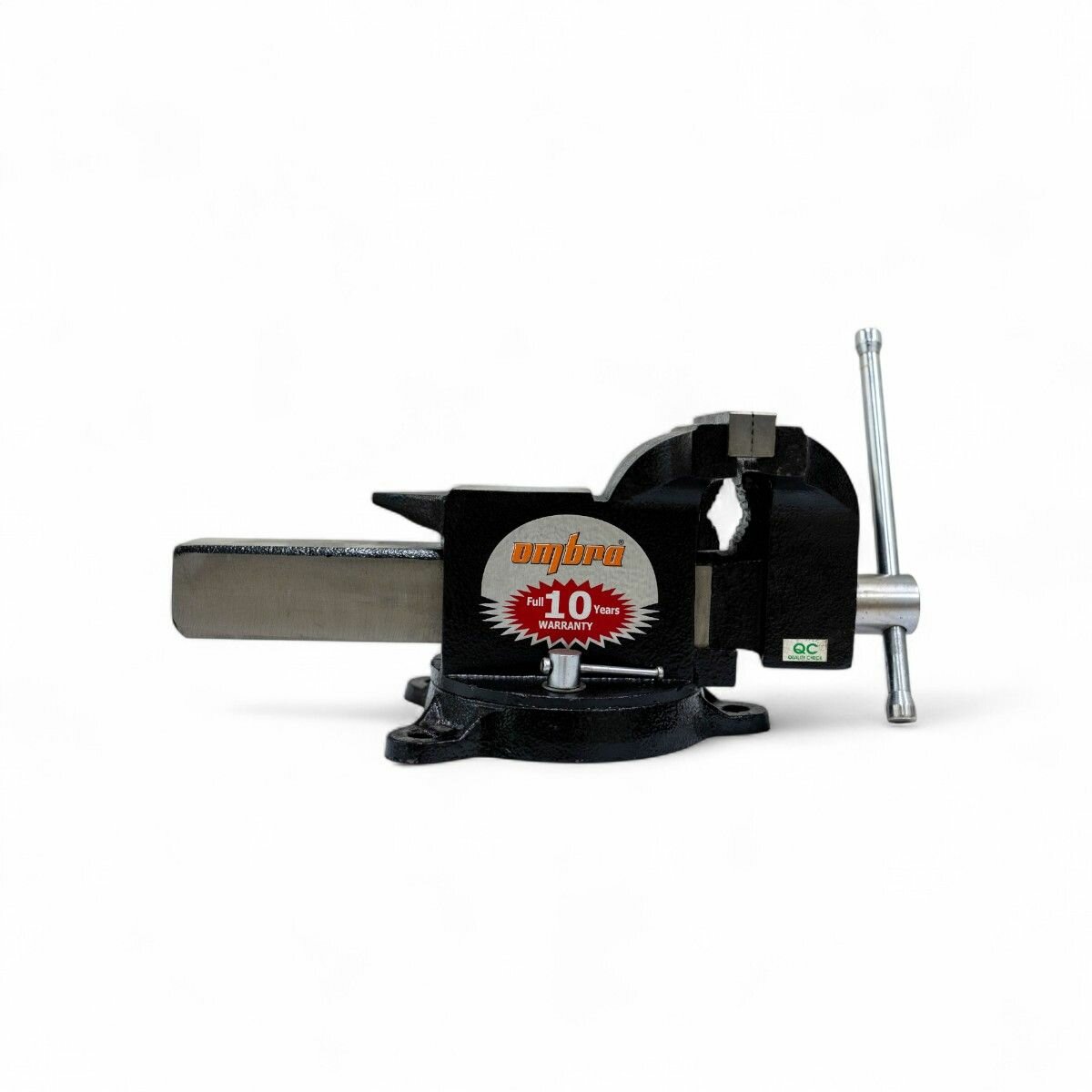 Слесарные тиски OMBRA A90046, поворотные, черные, 150мм, чугунный корпус