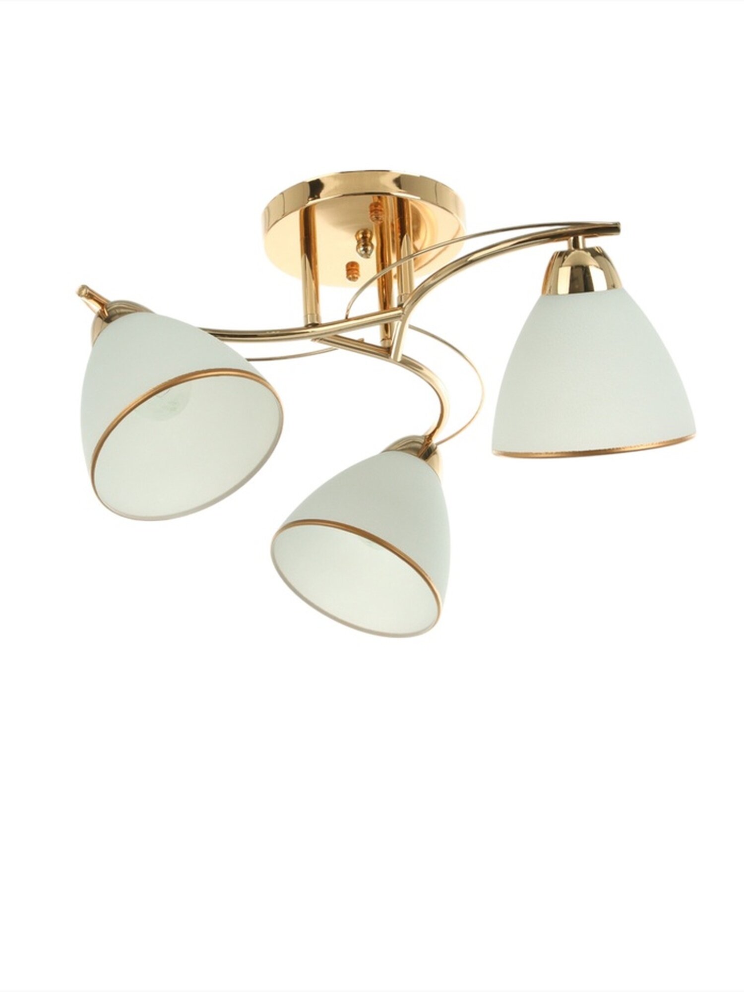 Люстра потолочная BayerLux «Андер», 3хЕ27, 40 Вт, золото, 44×44×24 см