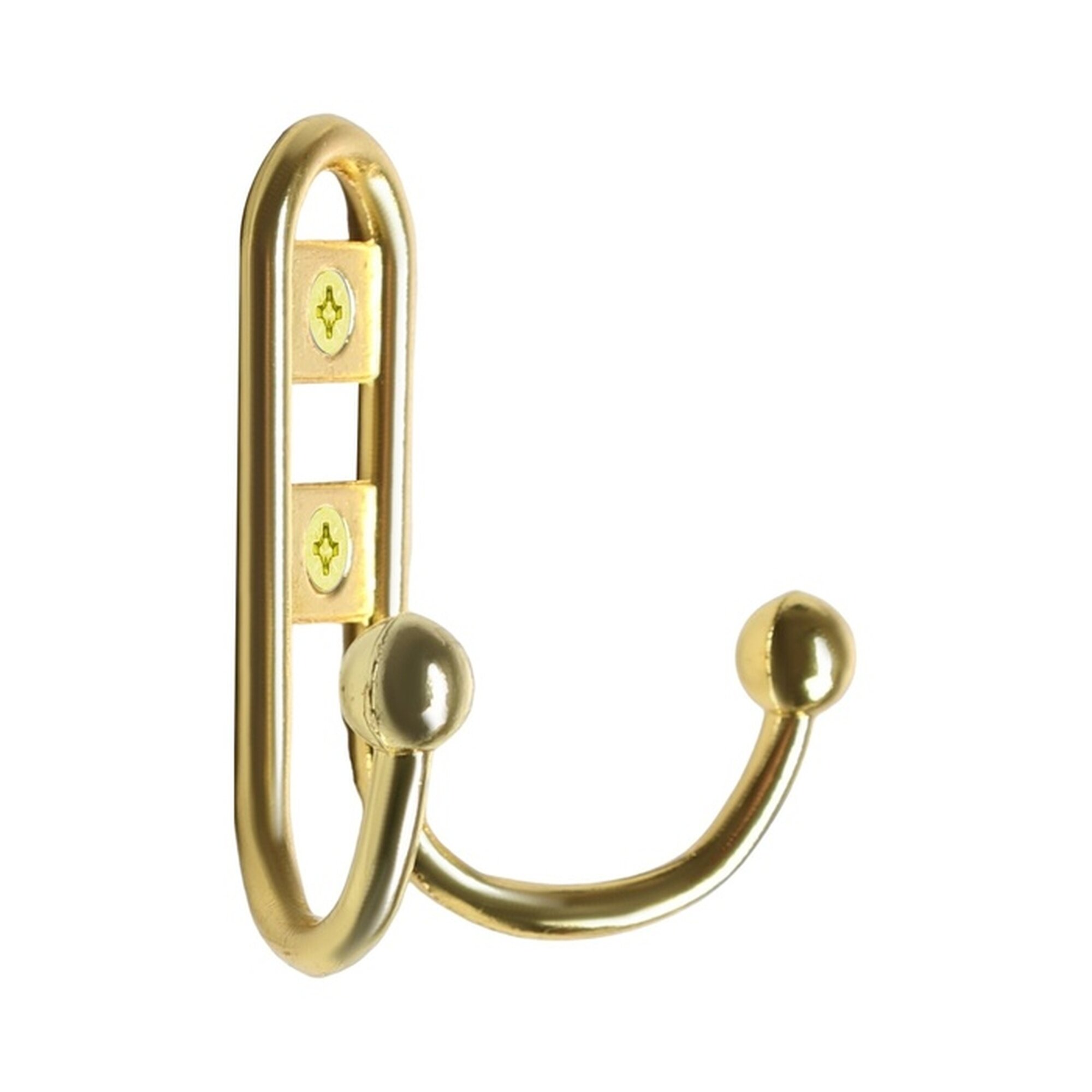 Крючок мебельный тундра TKD016, двухрожковый, золото, 4 шт TMP