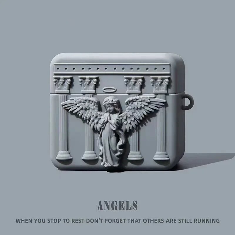 3D силиконовый мягкий чехол для наушников God Angel для Huawei Free Clip FreeBuds 6i 5i 5 4 SE2 Pro3 2 Pro Защитный чехол