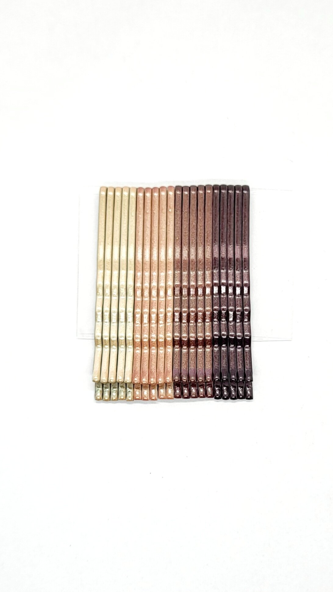 Набор праздничных металлических невидимок для волос VERBA 20 штук коричневого цвета YK