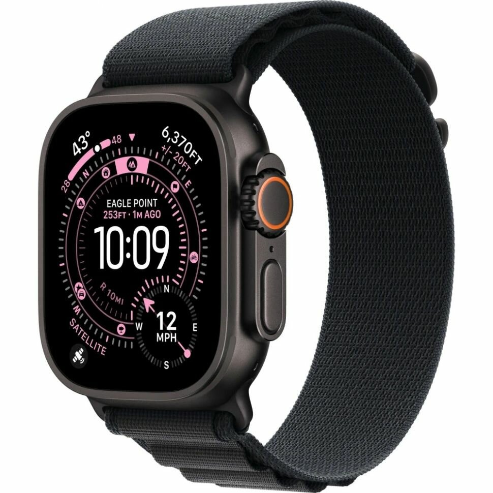 Умные часы Apple Watch Ultra 3 49mm Black Titanium Case with Black Alpine Loop - S