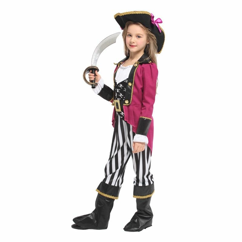 Костюм I-Bright Company "Пиратка Маркиза", размер детский XL, чёрный, латекс, полиэстер