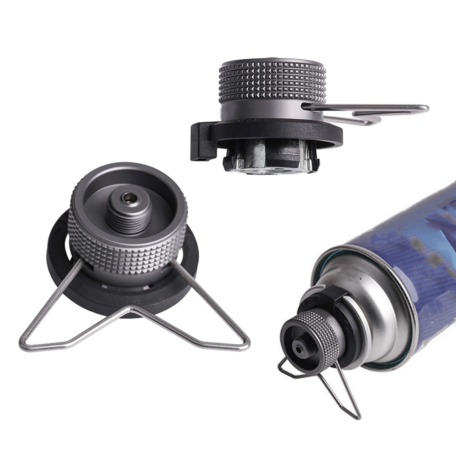 Адаптер для бутана с устойчивым кронштейном, переходник для газового баллона, насадка, вход, винтовой клапан Lindal, выход