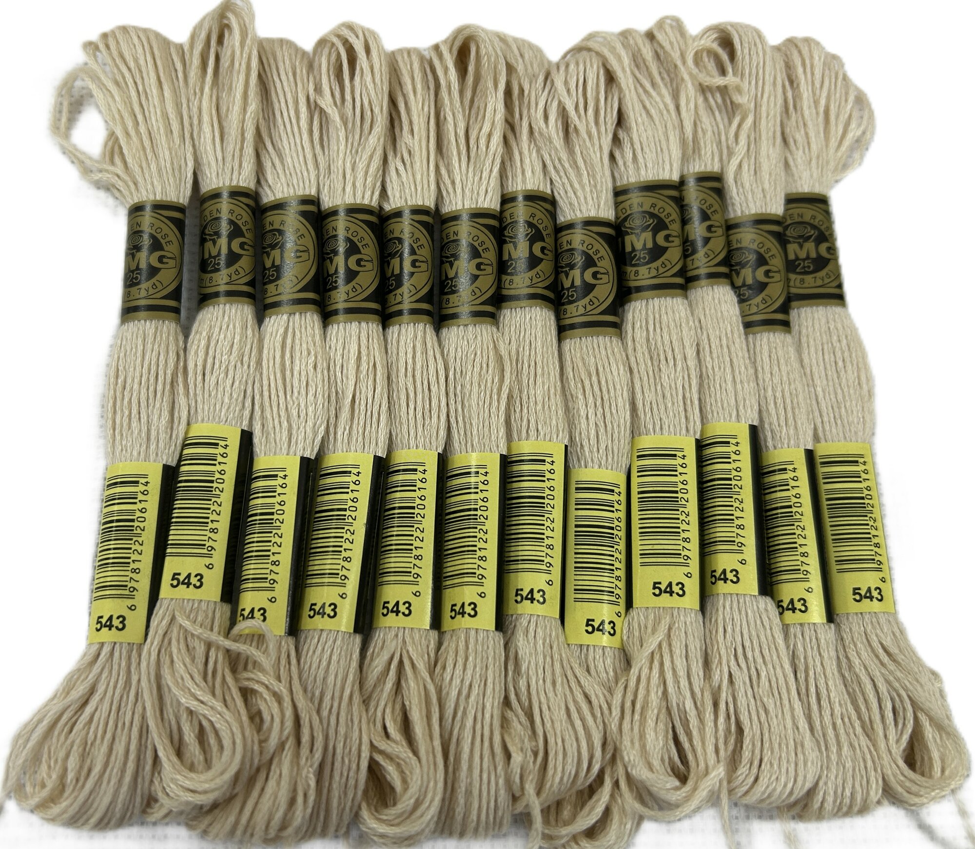 Нитки для вышивания JMC мулине (150-3866) 100% полиэфир 12 штук x 8 м